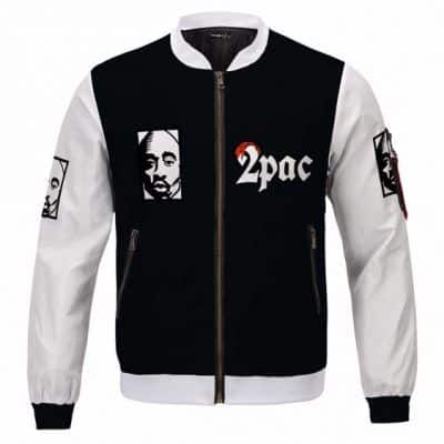 2Pac Shakur Signature Head Bandana Style Varsity Jacket