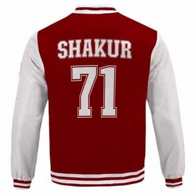 Awesome Iconic Rapper 2Pac Shakur 71 LA Red Varsity Jacket