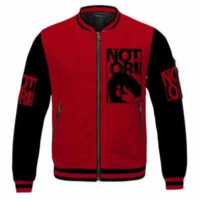 East Coast The Notorious BIG Red And Black Varsity Jacket