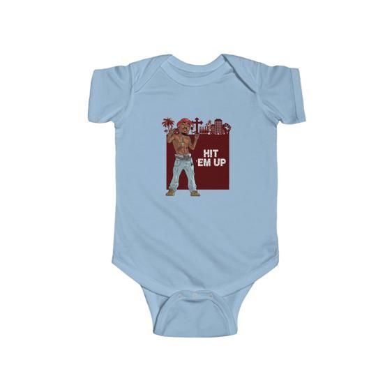 West Coast City View Chibi Tupac Shakur Hit ‘Em Up Baby Onesie ...