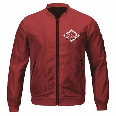 Eminem World Tour Album Kamikaze Jet Logo Red Bomber Jacket