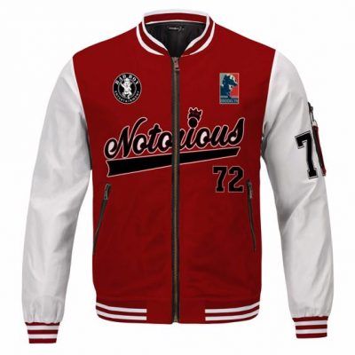 Notorious Biggie Smalls Bad Boy Logo Red Varsity Jacket