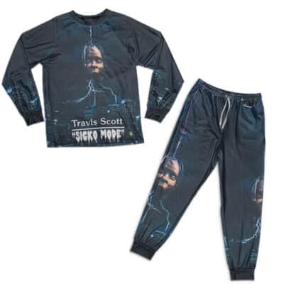 Best Travis Scott Adult Pajama Sets | La Flame - Rappers Merch