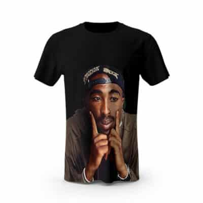 Hip-Hop Rapper 2Pac Shakur Black T-Shirt