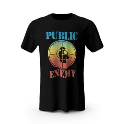 Hip Hop Group Public Enemy Colored Logo Shirt - Rappers Merch