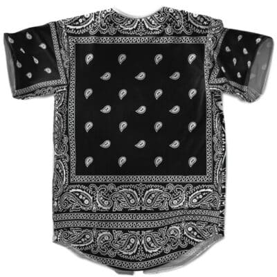 Travis Scott Bandana Design Black Baseball Shirt
