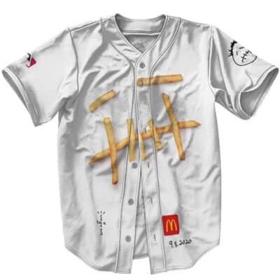 Travis Scott x McDonald’s White Baseball Uniform
